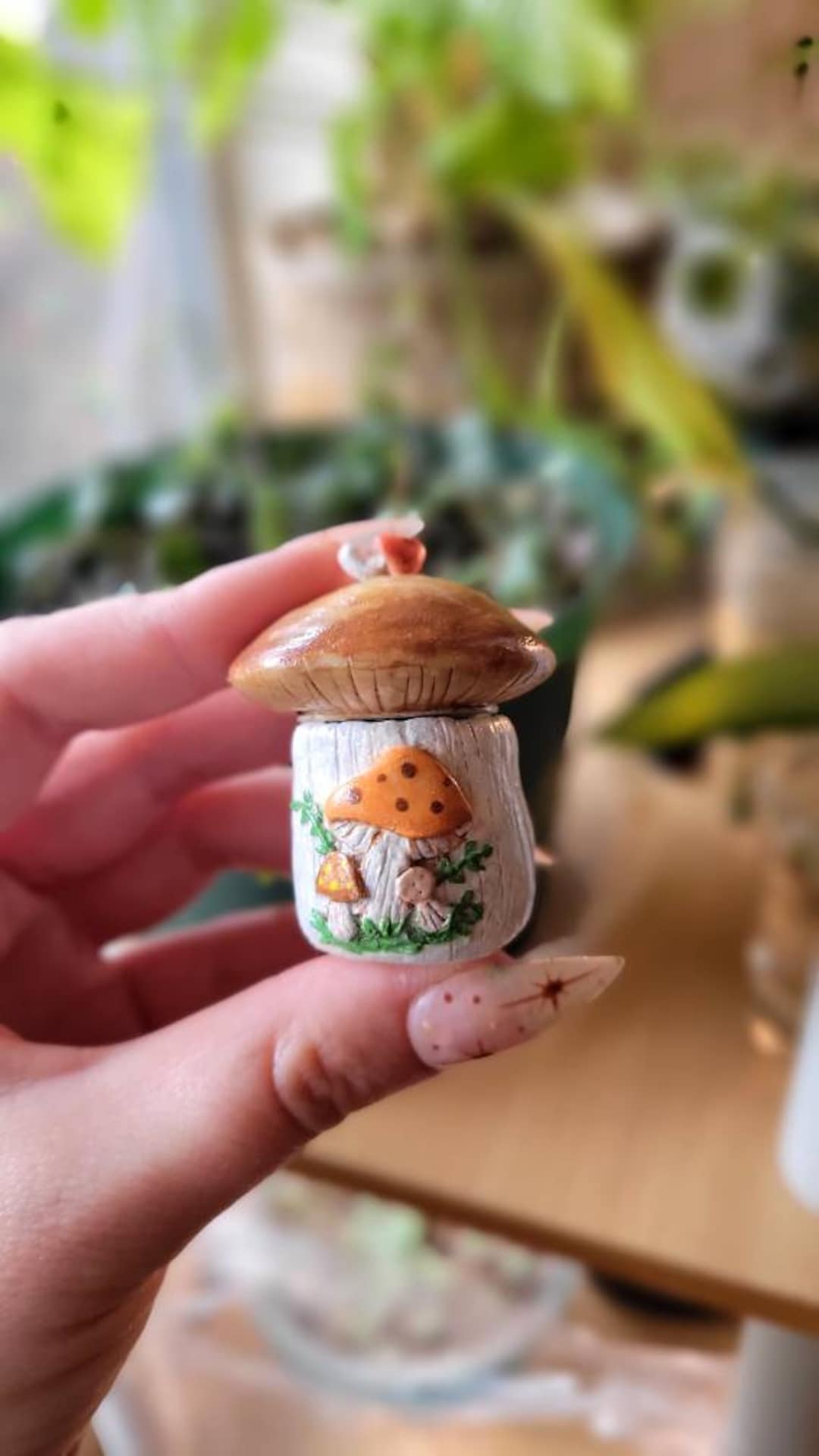 Mini Merry Mushroom Canister Stash Jar | Miniature Vintage - Etsy