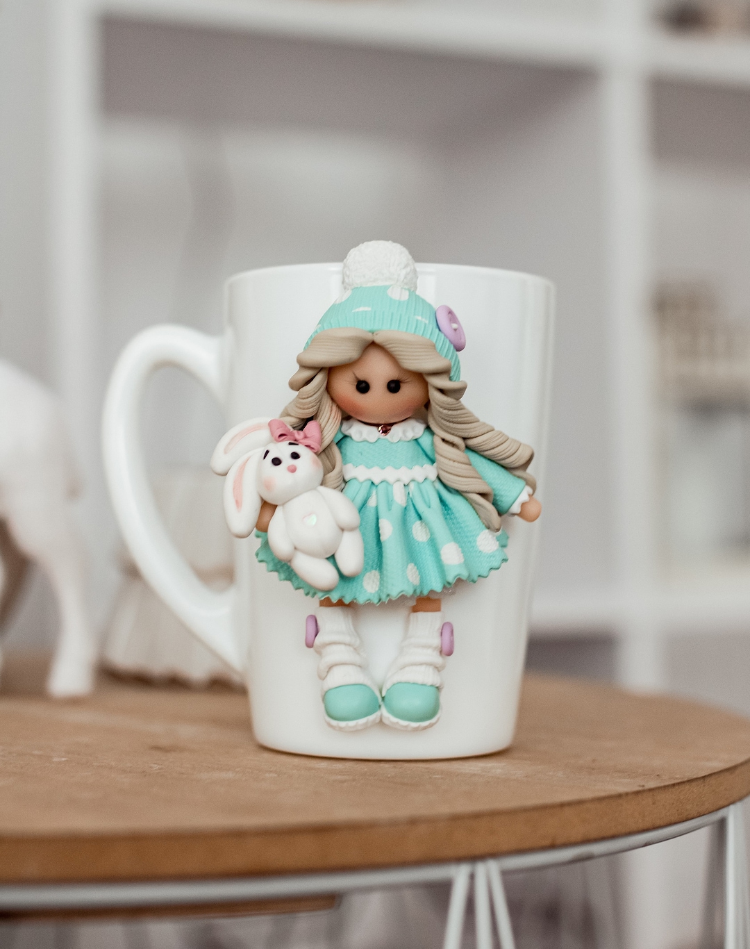 3D Doll Cup, Polymer Clay Mug, Girl Cup, Cute Cup, Girlfriend Cup ...