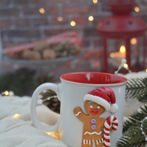 Gingerbread Man on a Mug, Christmas Present for the Boss,new Year's Mug ...