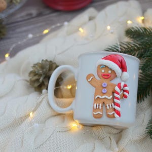 Gingerbread Man on a Mug, Christmas Present for the Boss,new Year's Mug ...