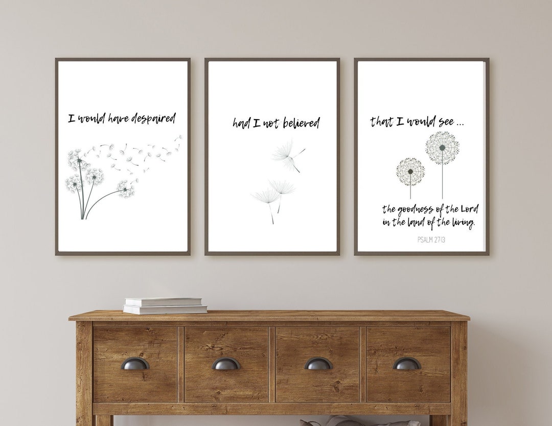 Dandelion Inspirational Bible Verse Print - Faith Based Dandelion Print ...