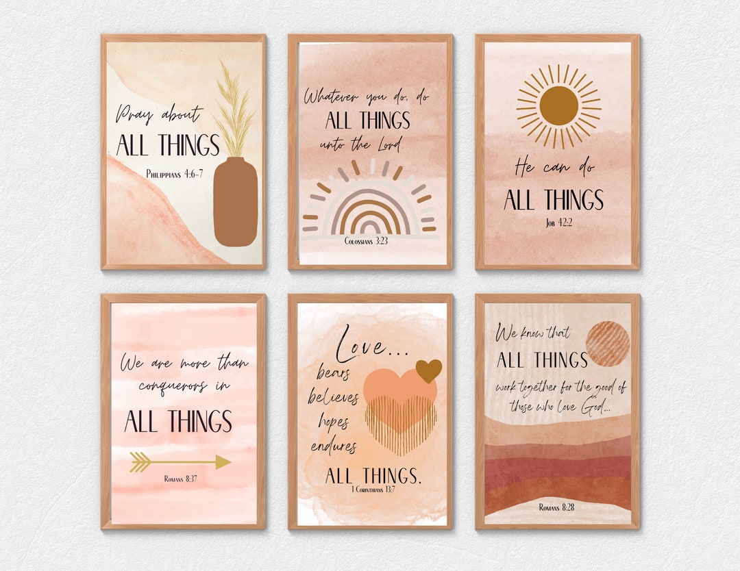 Boho Inspired Bible Verse Prints- Boho Rainbow - Bible Verses- Digital ...