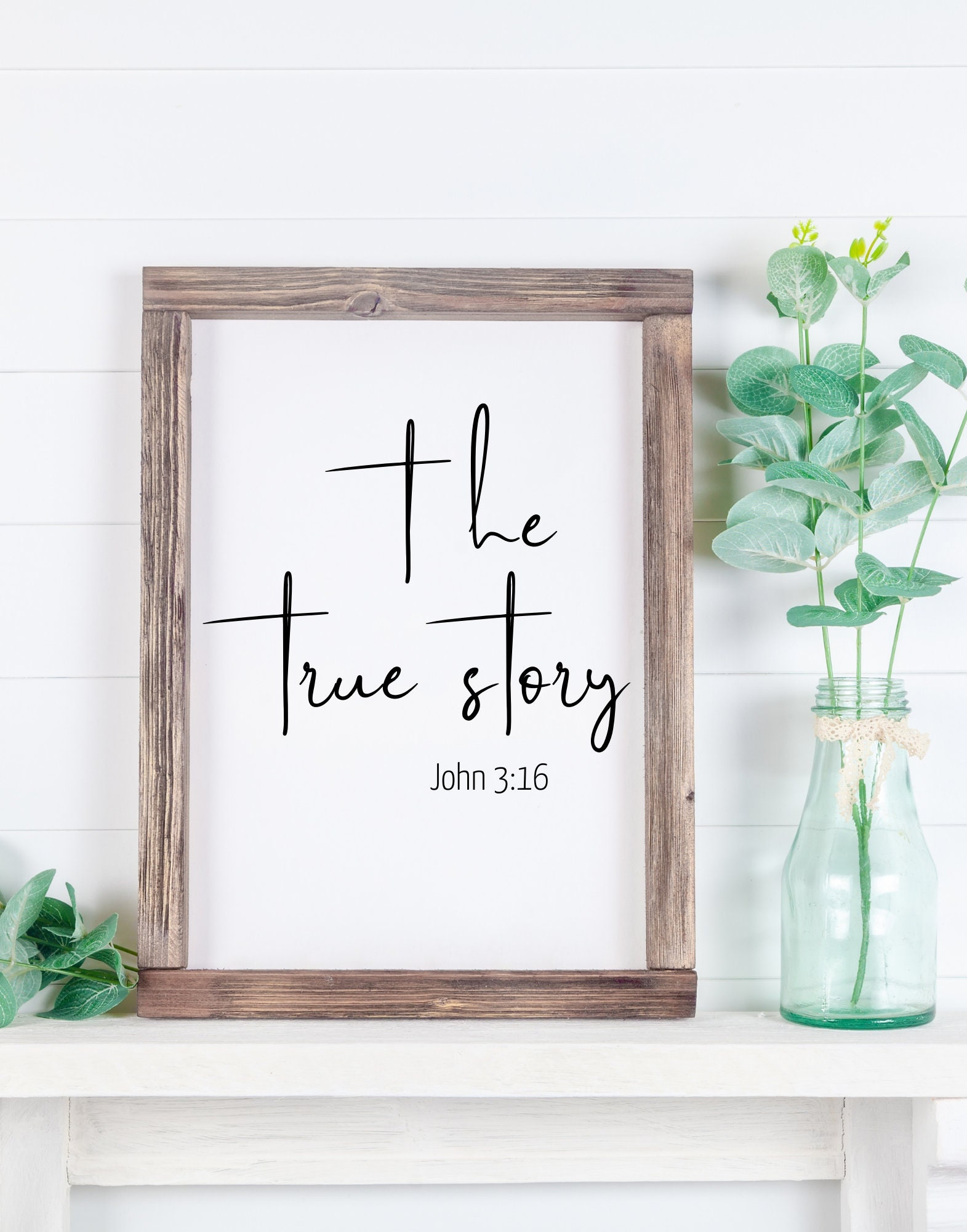 Bible Verse Print - Three Crosses Print - PNG, SVG, PDF - John 3:16 ...