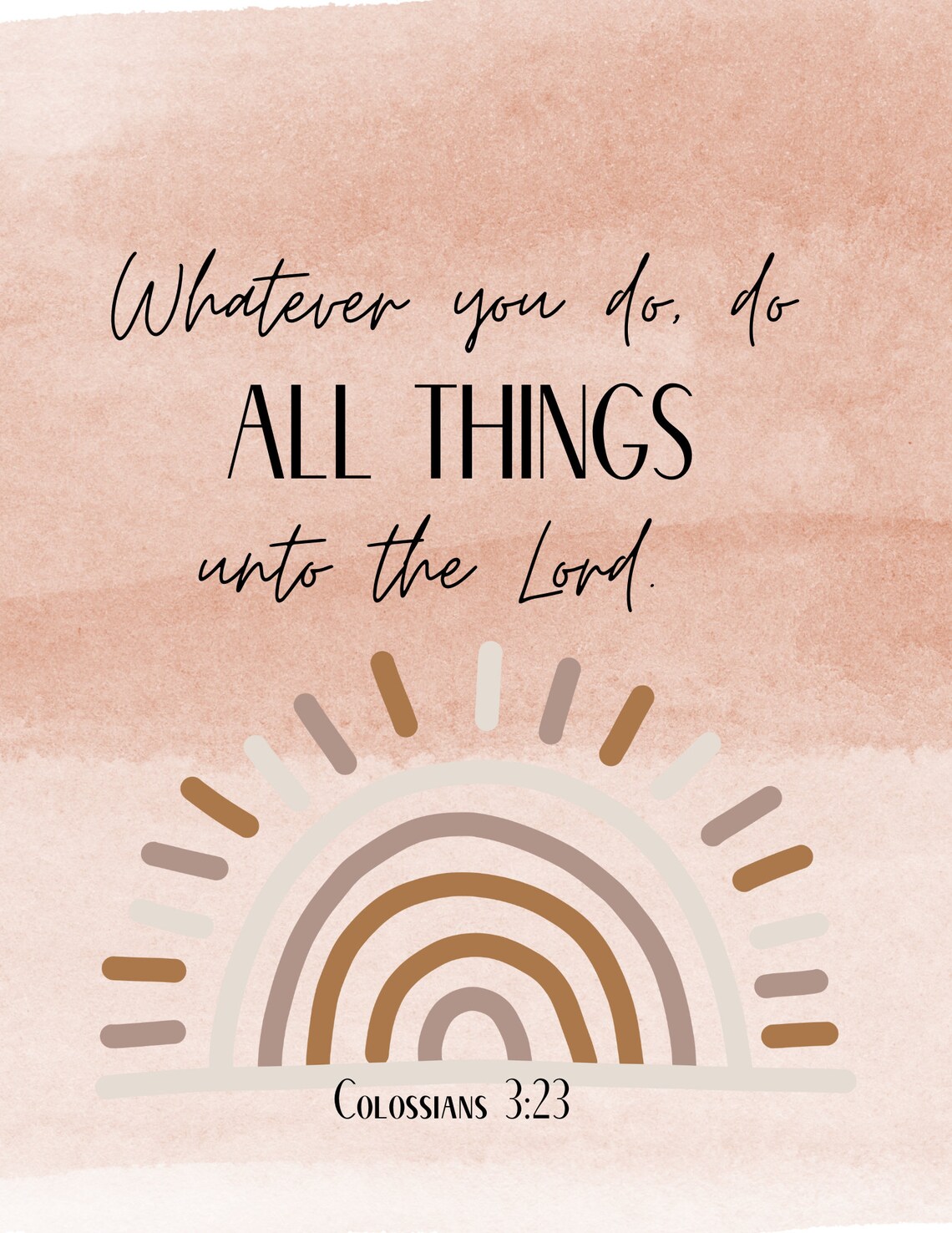Boho Inspired Bible Verse Prints- Boho Rainbow - Bible Verses- Digital ...