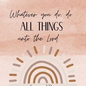 Boho Inspired Bible Verse Prints- Boho Rainbow - Bible Verses- Digital ...