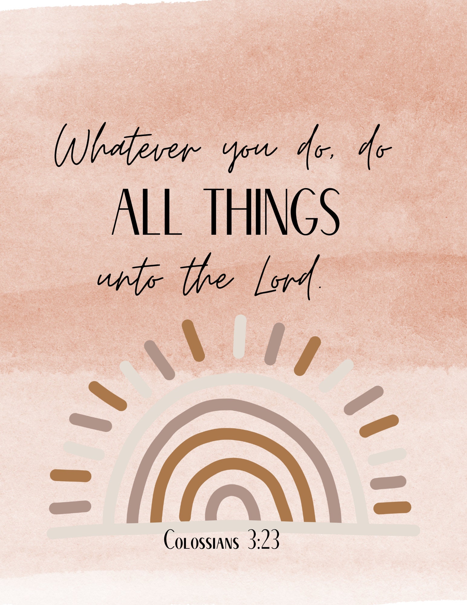 Boho Inspired Bible Verse Prints- Boho Rainbow - Bible Verses- Digital ...