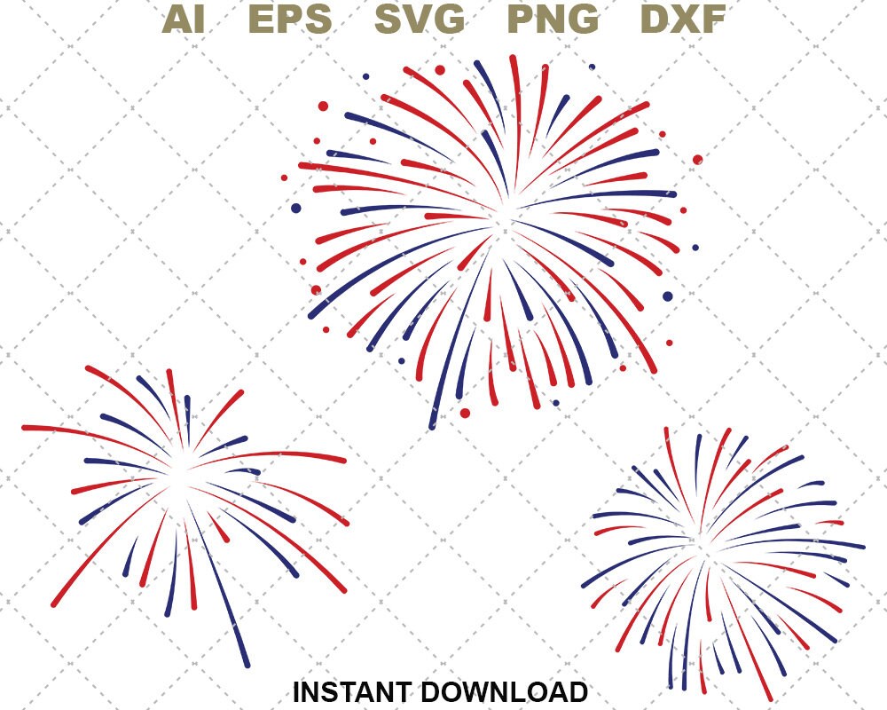 4th of July Fireworks Svg Independence Day Svg - Etsy