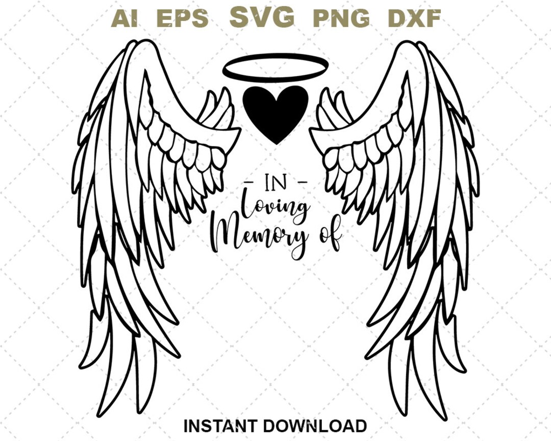 In Memory Angel Wings SVG Memory Day Svg Cut File Cricut - Etsy Australia