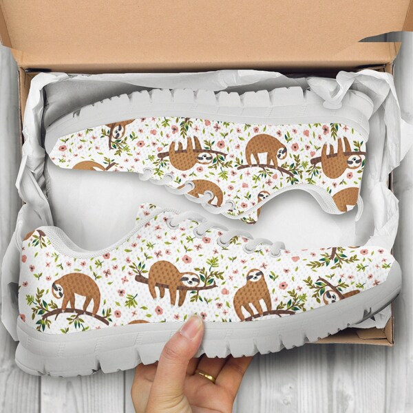 Sloth Sneakers for Girls - Etsy