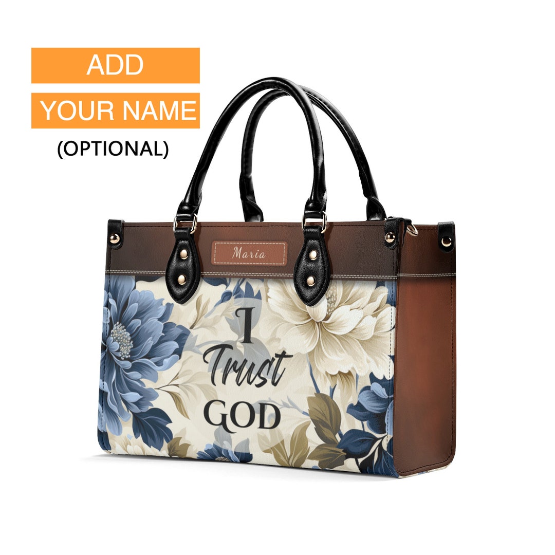 Personalized Leather Bag Custom Name Handbag Christian Bag Bible Verses ...