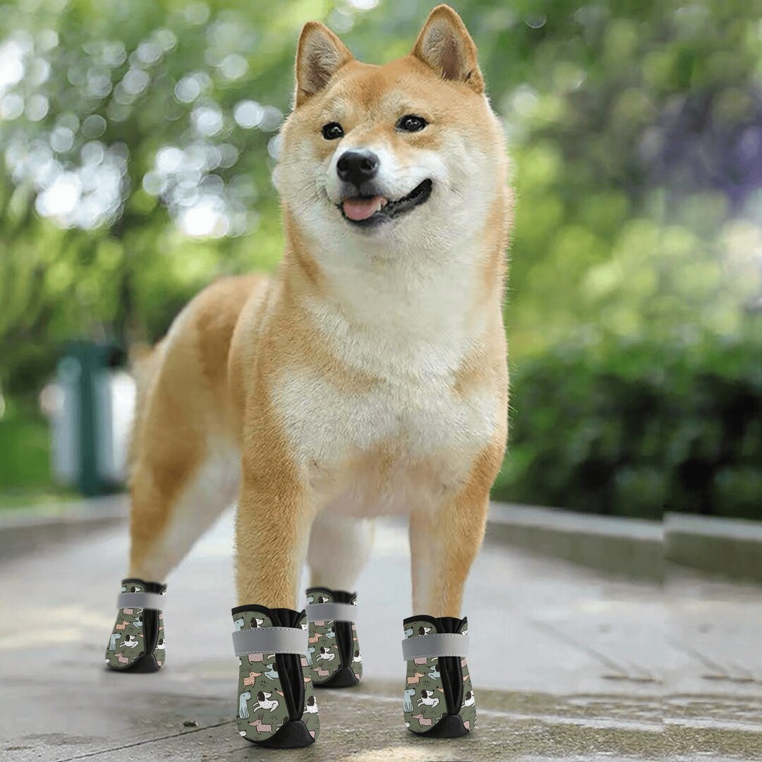 Green Dogs Non Slip Dog Socks Custom Made Pet Boots Pet Socks ...
