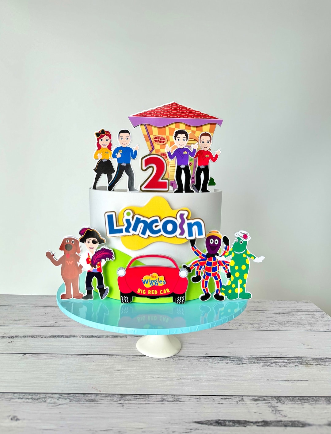 Wiggles Cake Topper Charm Set | Custom Cake Topper | Red Car Cake ...