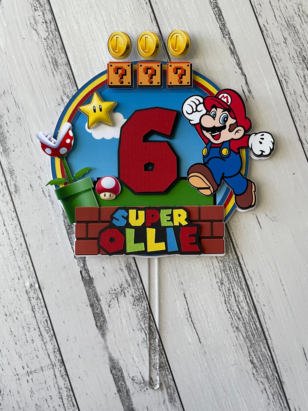 Super Mario Cake Topper Luigi Cake Topper Custom Cake Topper mario Bros ...