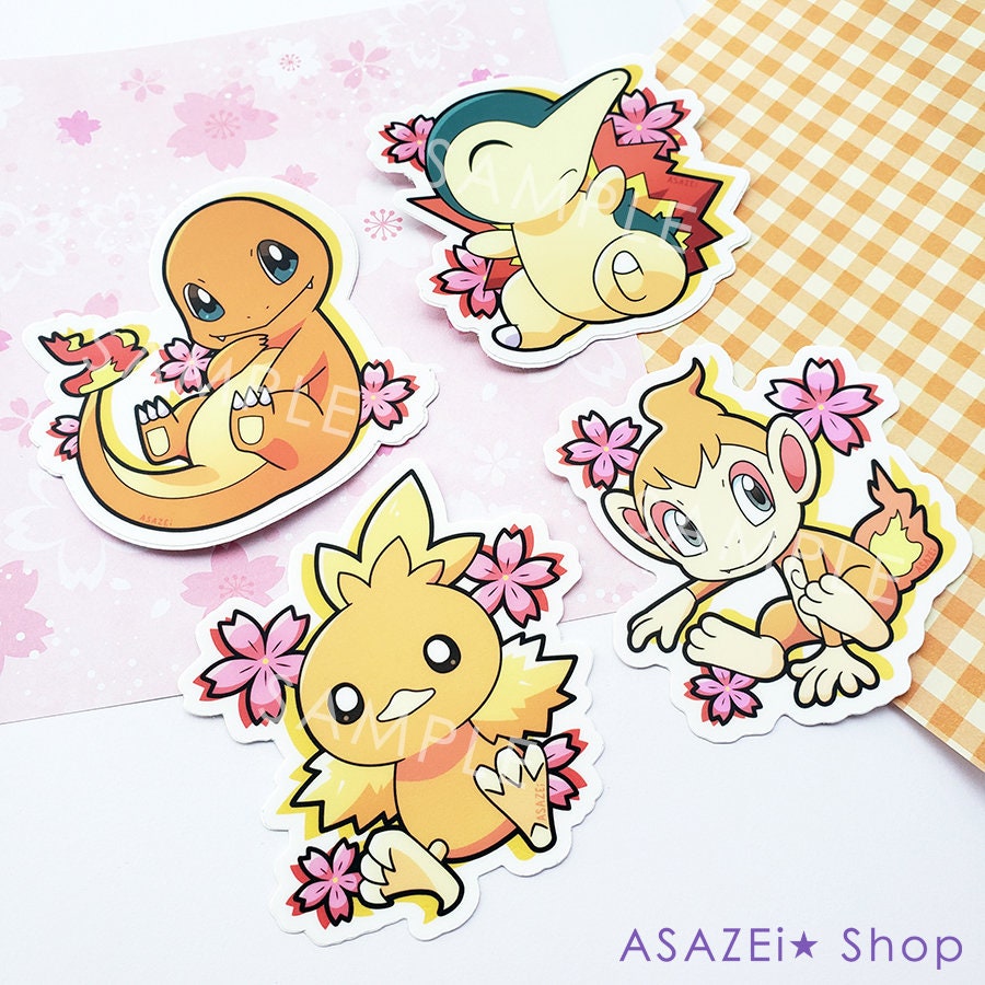 Pokémon Starters 3x3 Vinyl Sticker - Etsy