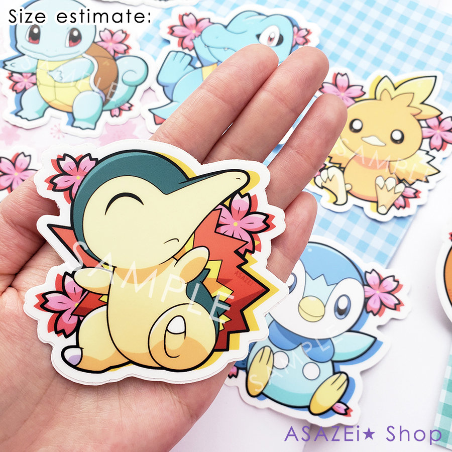 Pokémon Starters 3x3 Vinyl Sticker - Etsy