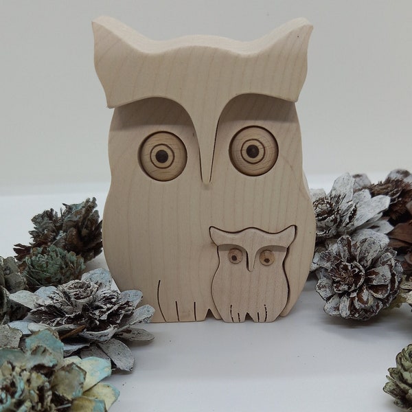 Wooden Owl - Etsy