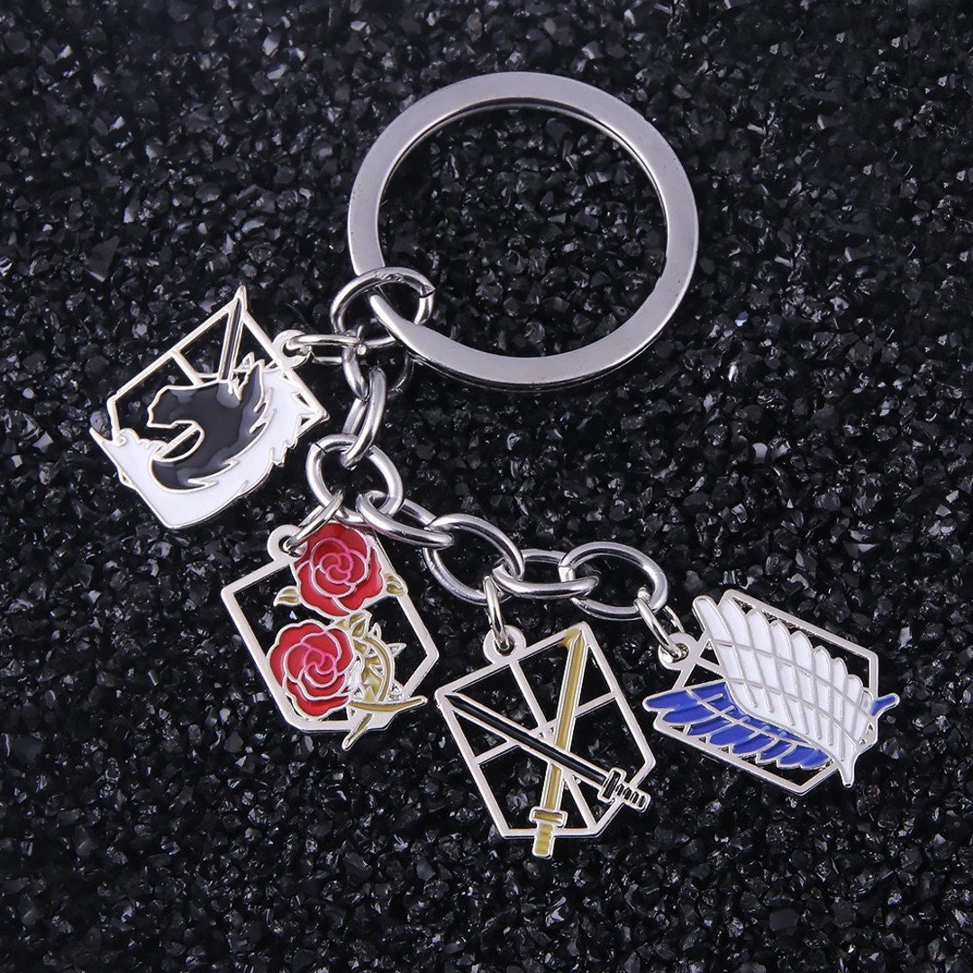 Dark Fantasy Anime Keychain Wings of Freedom Keychain Game - Etsy