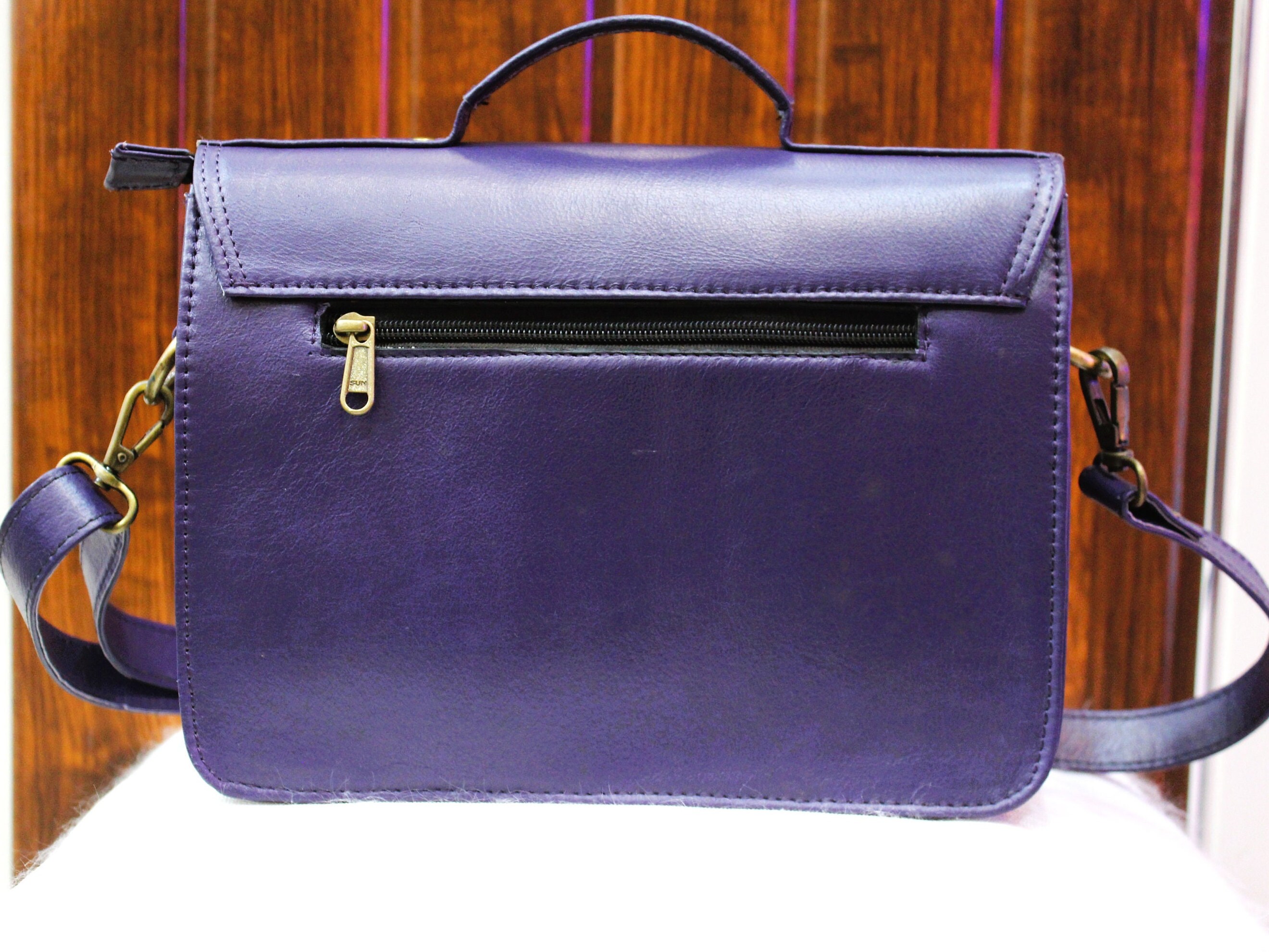 Purple Messenger Bag , Small Leather Bag , Book Bag, Gift for Women - Etsy
