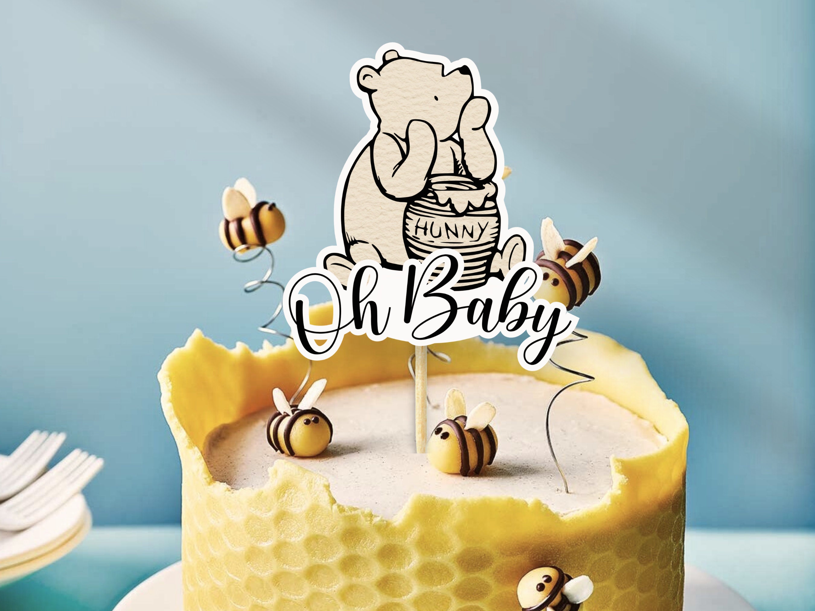 Classic Winnie the Pooh Cake Topper | Vintage Pooh Centerpiece ...