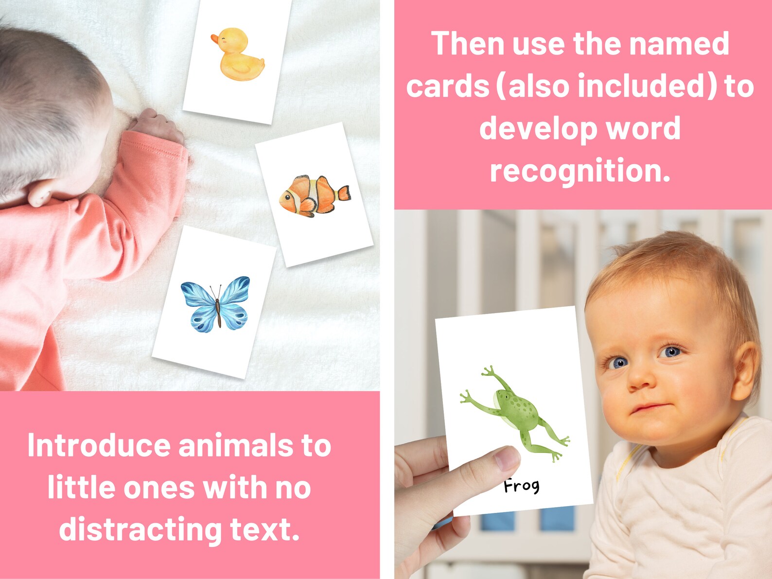 25 Animal Flashcards for Teaching First Words to Babies and Toddlers ...
