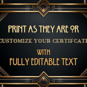 Gatsby Murder Mystery Certificates, Printable Murder Mystery Game, Art ...