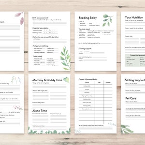 Postpartum Planner | Postpartum Checklist | 4th Trimester | Postpartum Worksheet | Postpartum ...