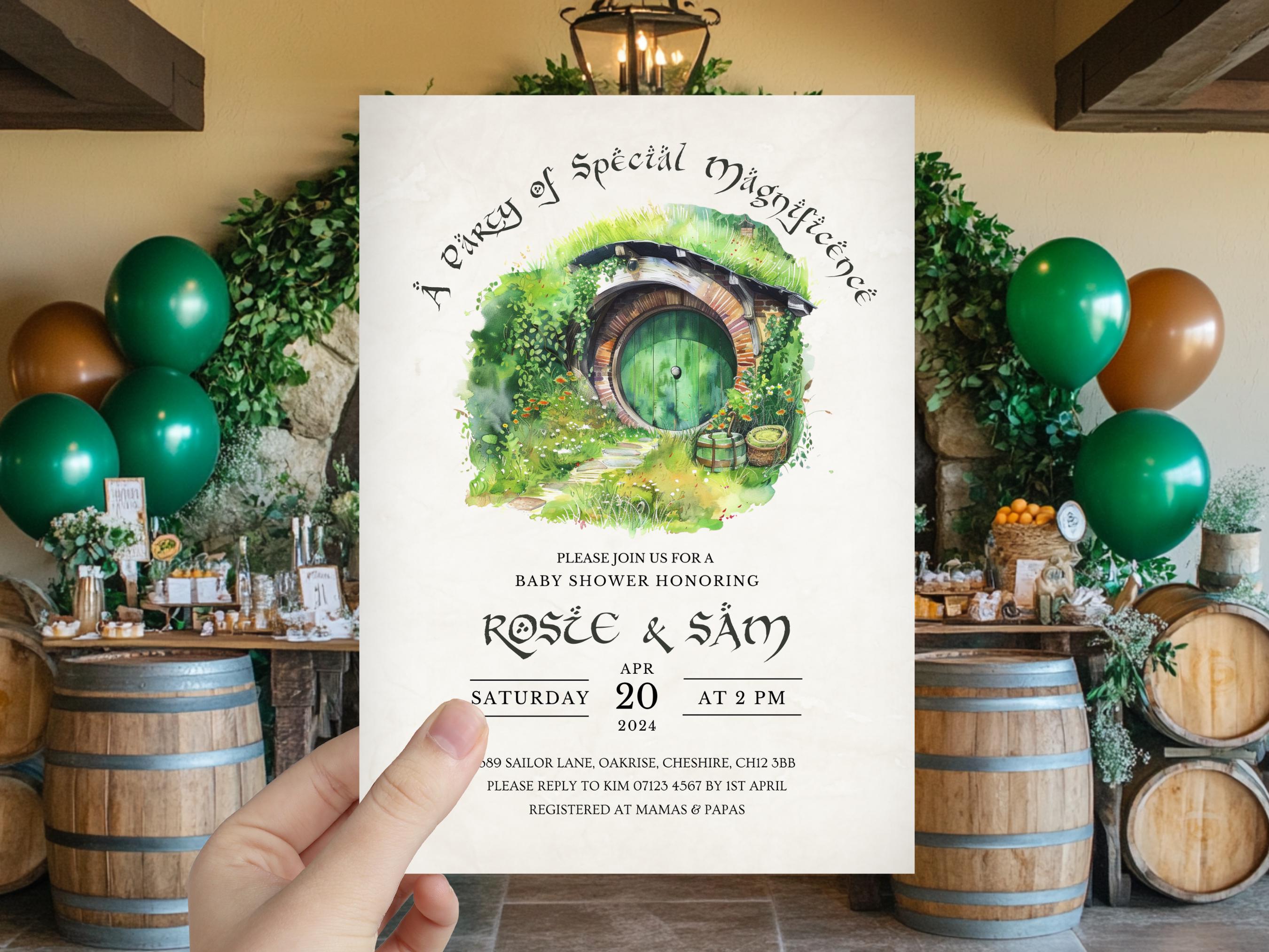 Lord of the Rings Baby Shower, the Hobbit Baby Shower Invitation ...