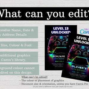 Gamer Birthday Invitation, Printable Video Game Invitation, Gaming ...
