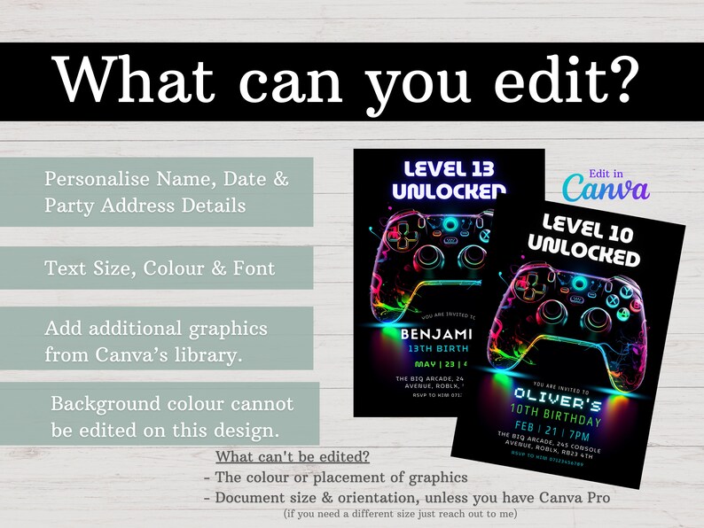 Gamer Birthday Invitation Printable Video Game Invitation - Etsy