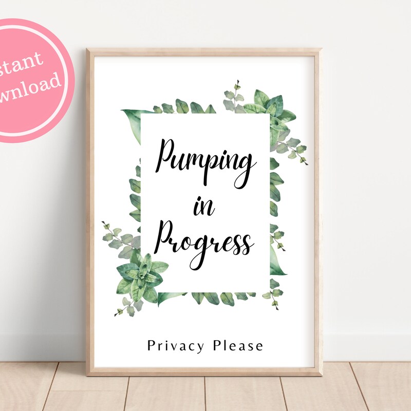 Pumping in Progress Sign - Etsy