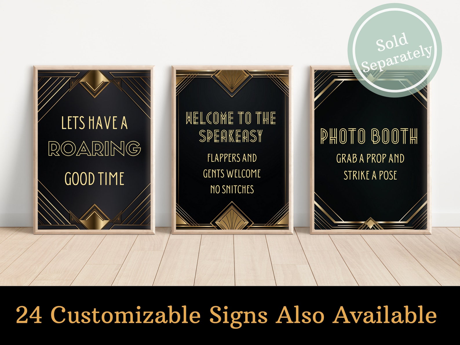 Selfie Station Great Gatsby Party Sign, Editable Speakeasy Party Photo ...