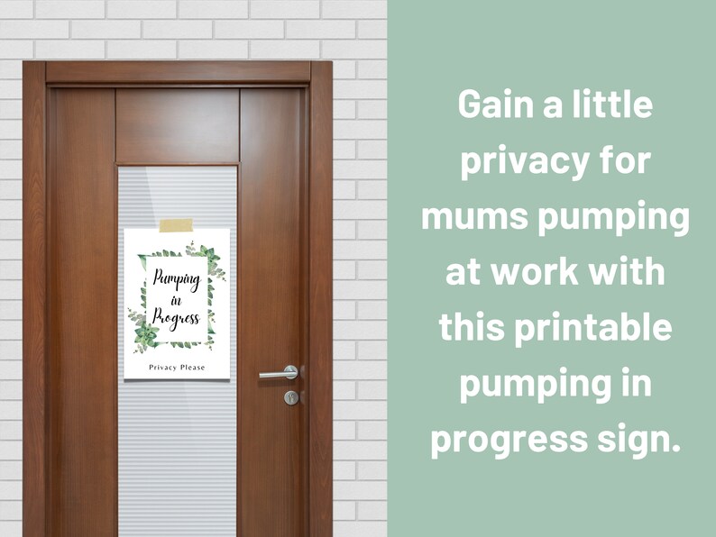 Breast Pumping in Progress Sign | Pumping Privacy Sign | for Office ...