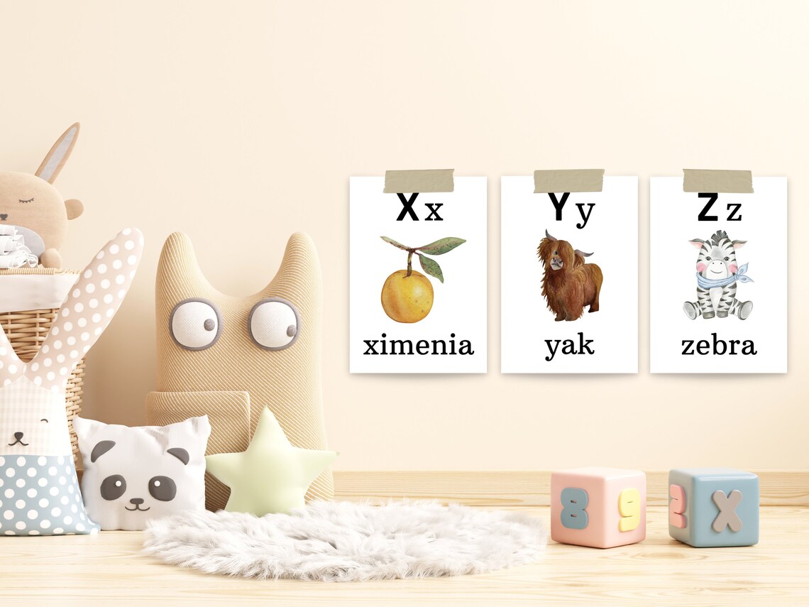 Nature Alphabet Flashcards Animal ABC Flashcards Printable - Etsy