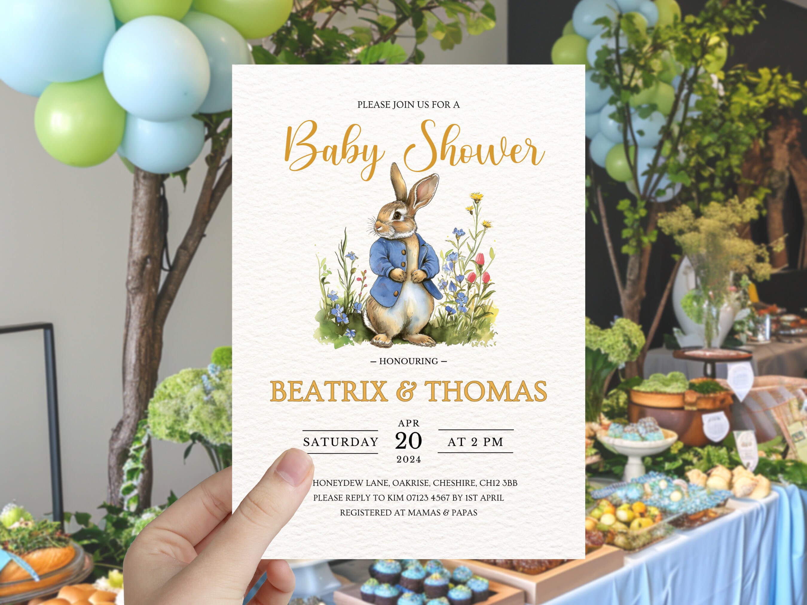 Peter Rabbit Baby Shower Invitation, Some Bunny Invite, Easter Baby ...