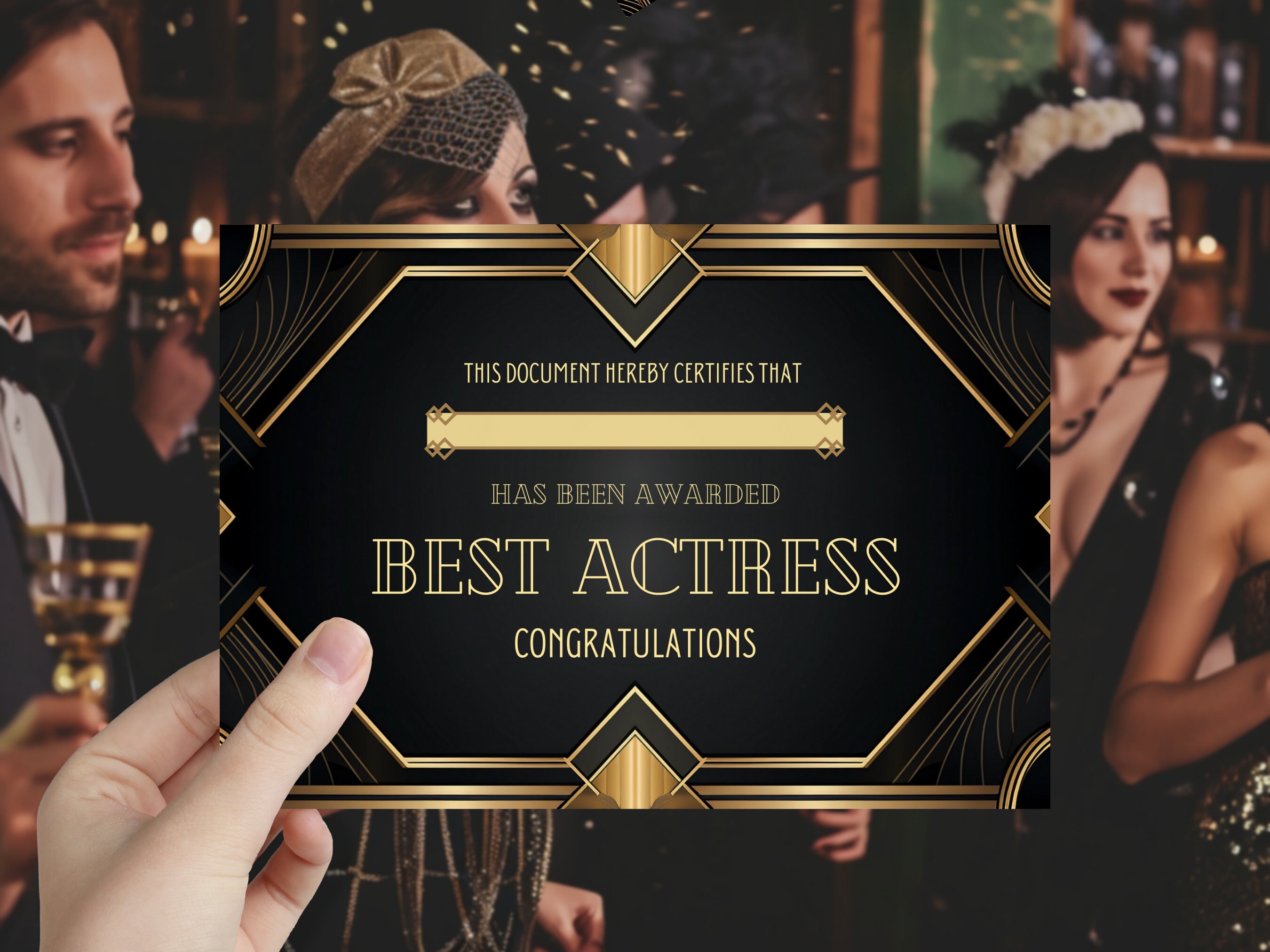 Gatsby Murder Mystery Certificates, Printable Murder Mystery Game, Art ...