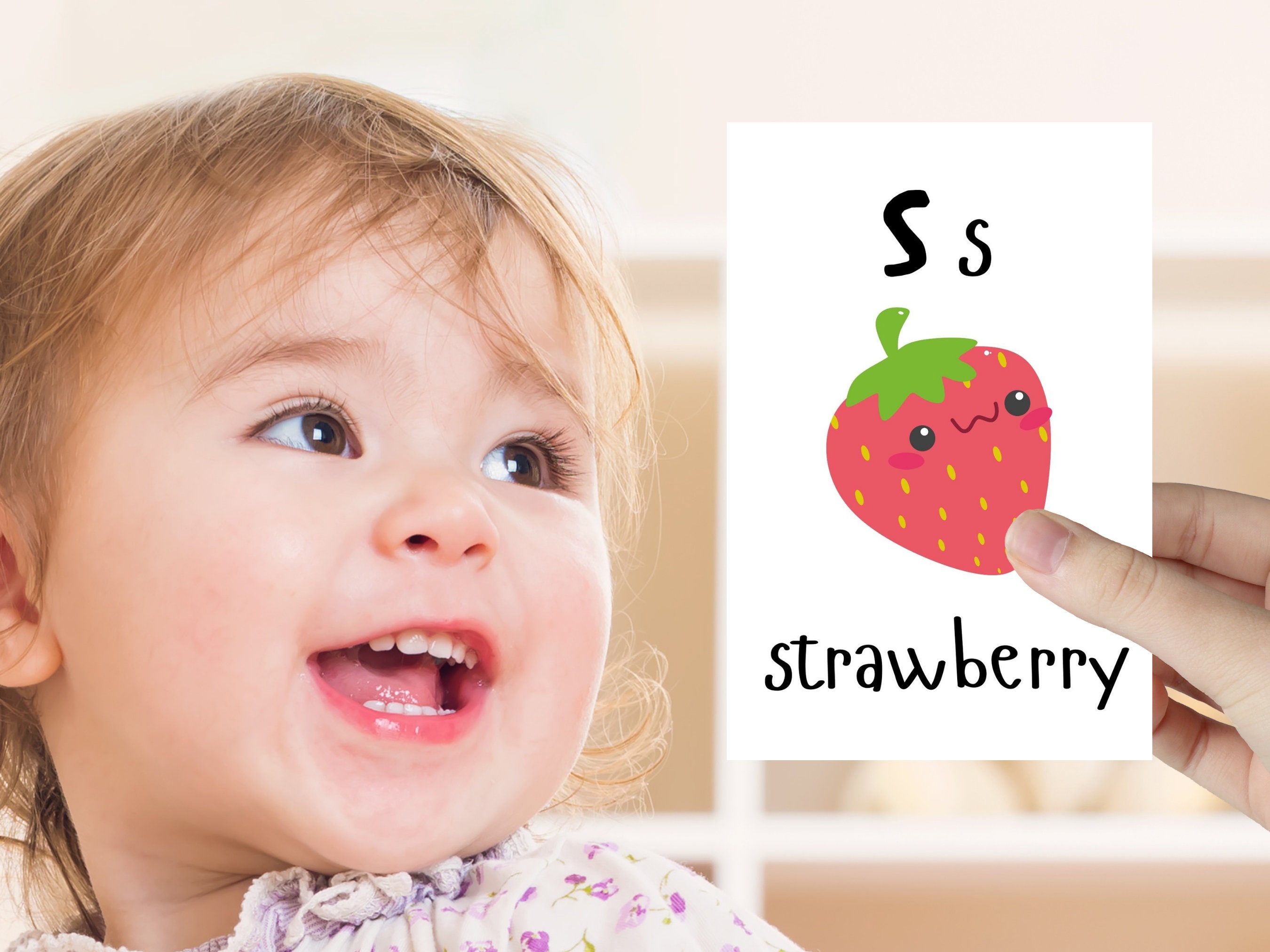 Cute Food Alphabet Flashcards ABC Flashcards Printable - Etsy