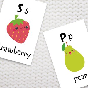 Cute Food Alphabet Flashcards | ABC Flashcards | Printable Flashcards ...