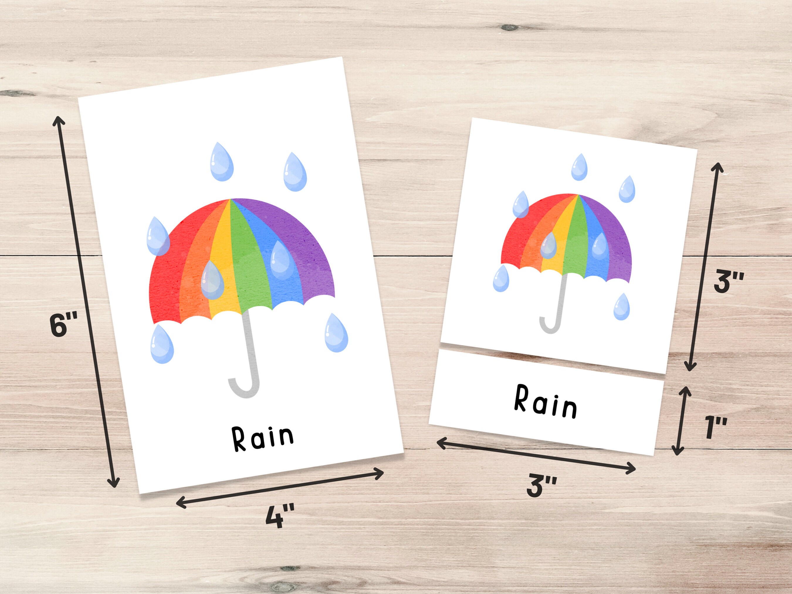 14 Weather Flashcards for Toddlers | Weather Flashcards Without Words ...