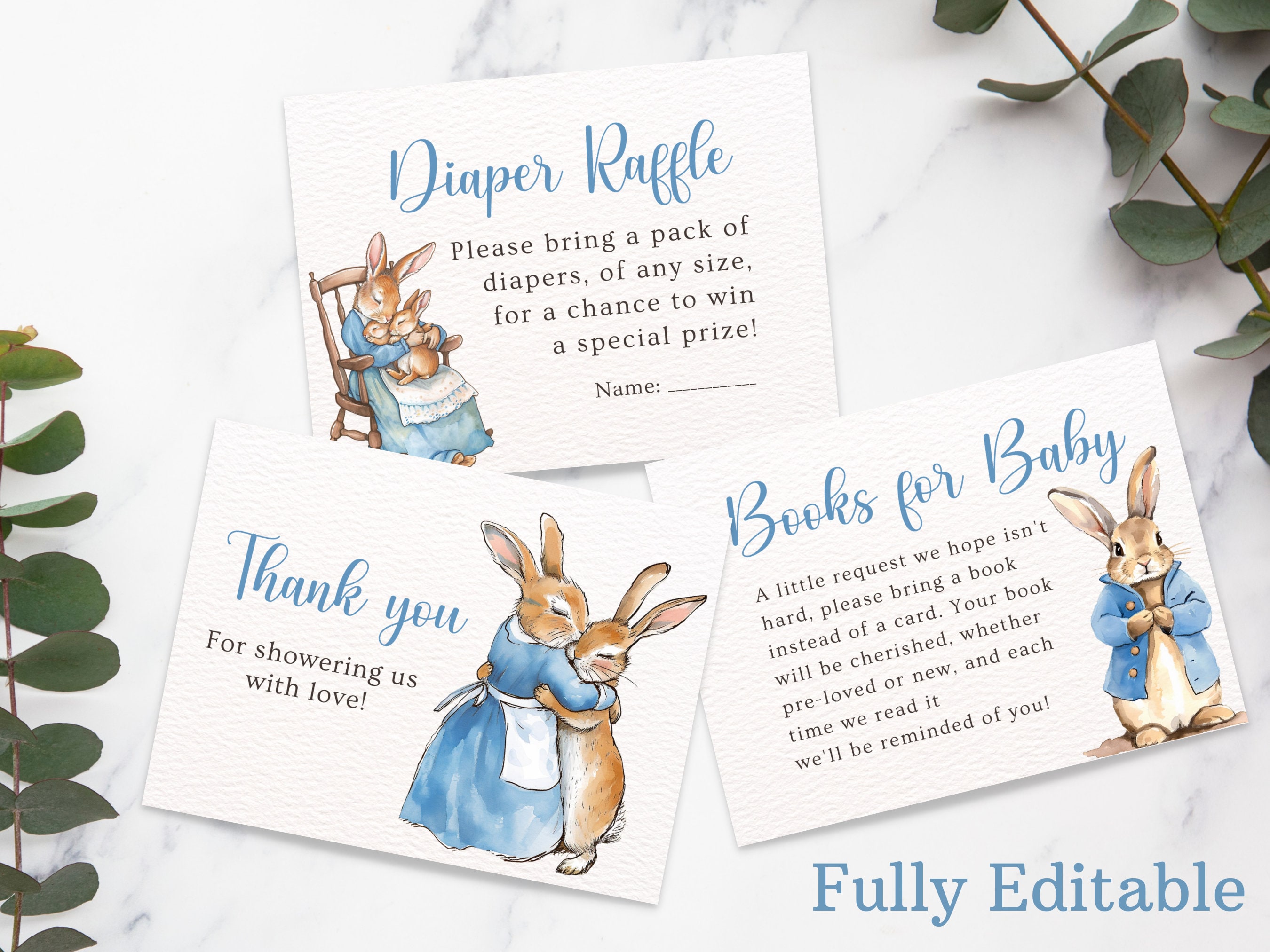 Peter Rabbit Baby Shower Invitation Bundle, Bunny Invite, Easter Baby ...