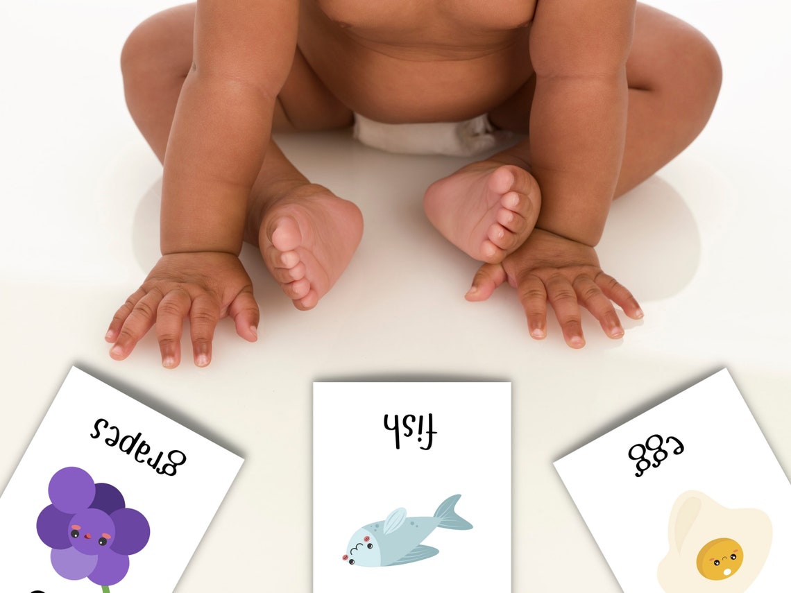 Cute Food Alphabet Flashcards ABC Flashcards Printable - Etsy