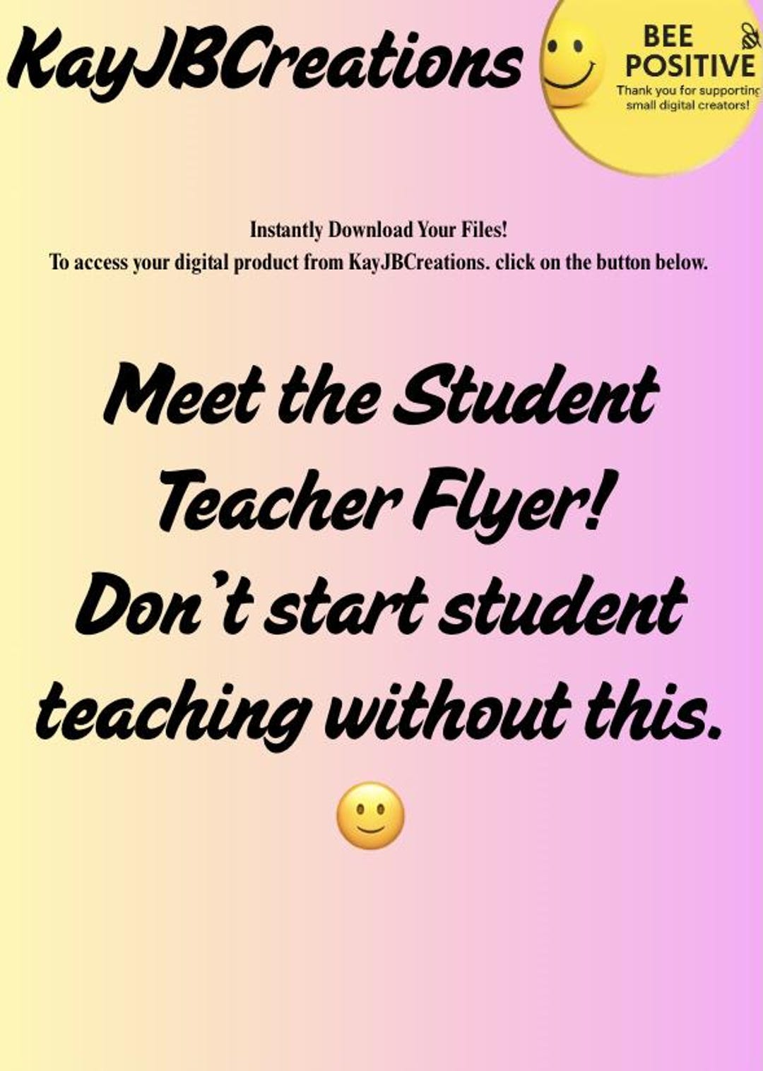 MEET STUDENT TEACHER Flyer | Editable Canva Template | Flyer - Etsy