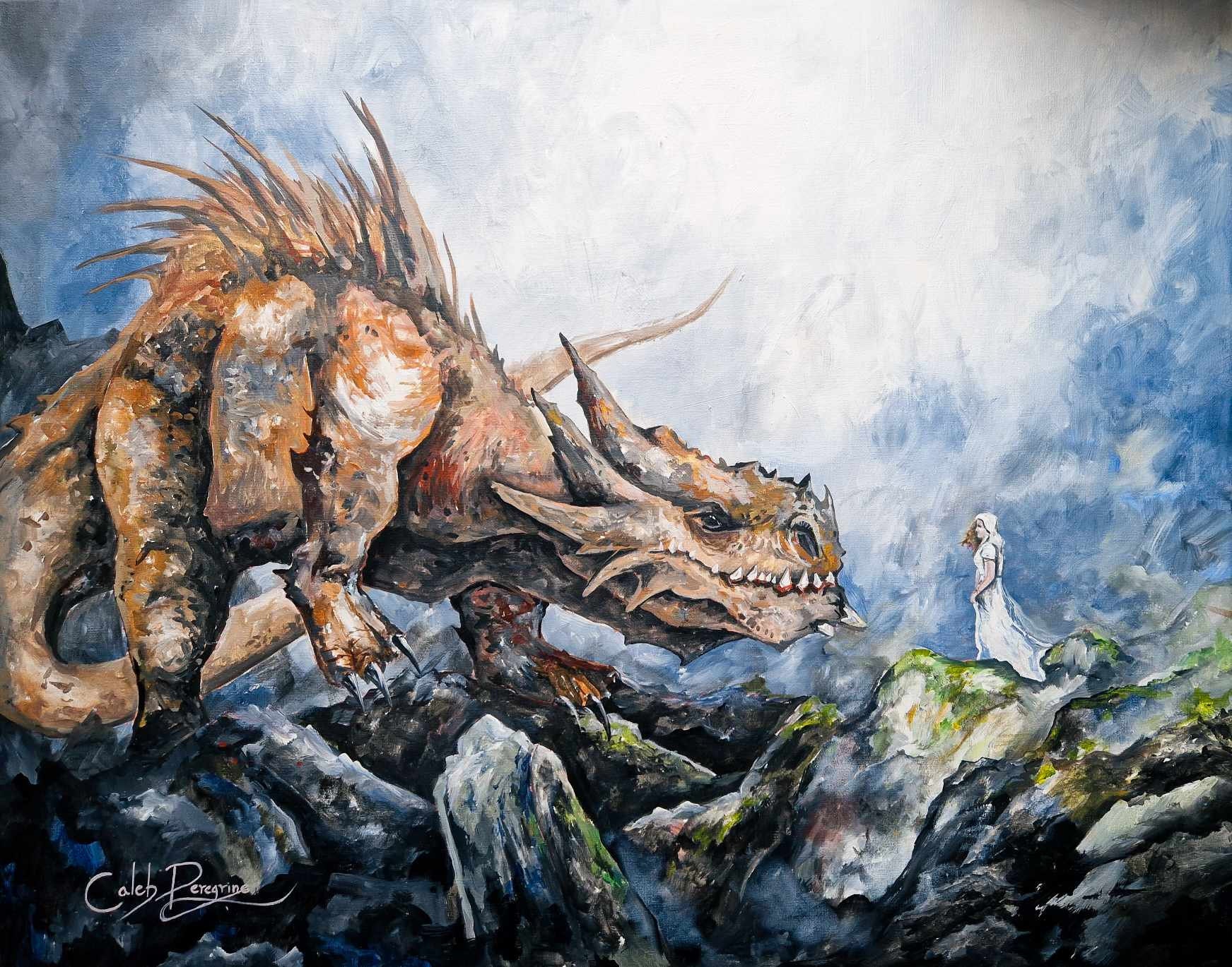Father of Dragons | Epic Fantasy Art Print, Bespoke Dragon Beast ...