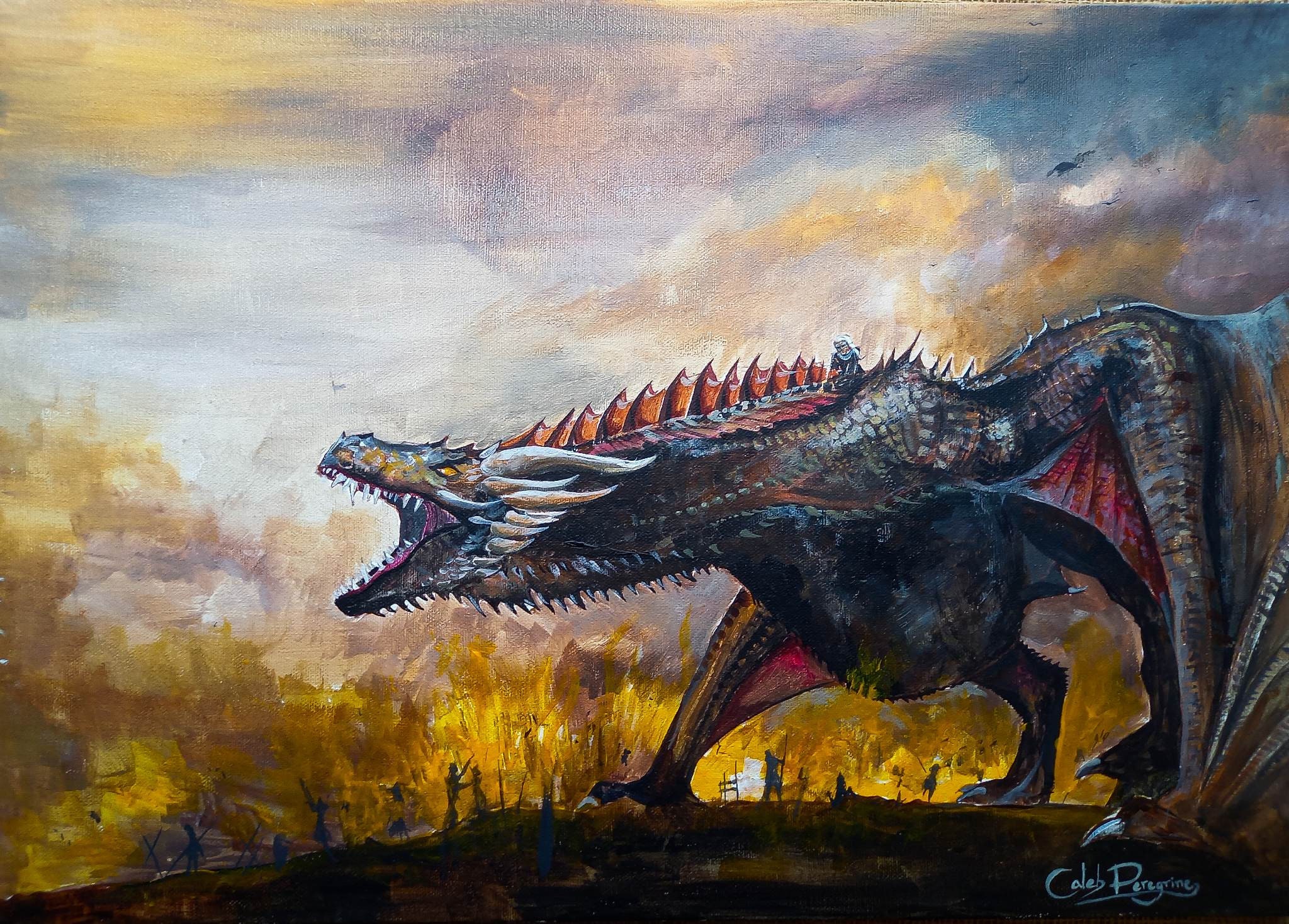 Dragon Fine Art Print | Fire Fanart | Bespoke Quality Giclee Painting ...