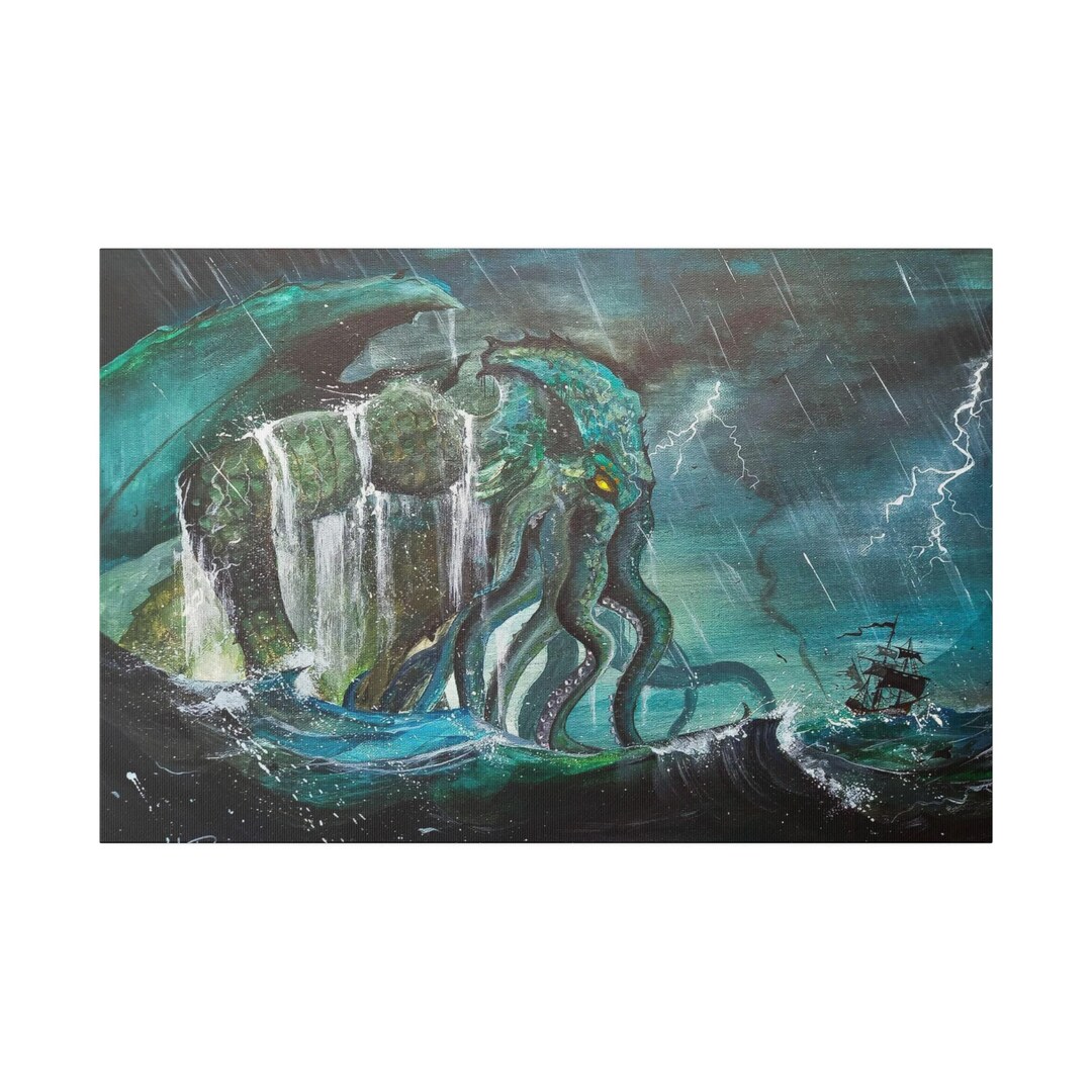 Cthulhu Limited Edition Matte Canvas, Stretched, 0.75 Epic Fantasy Art ...