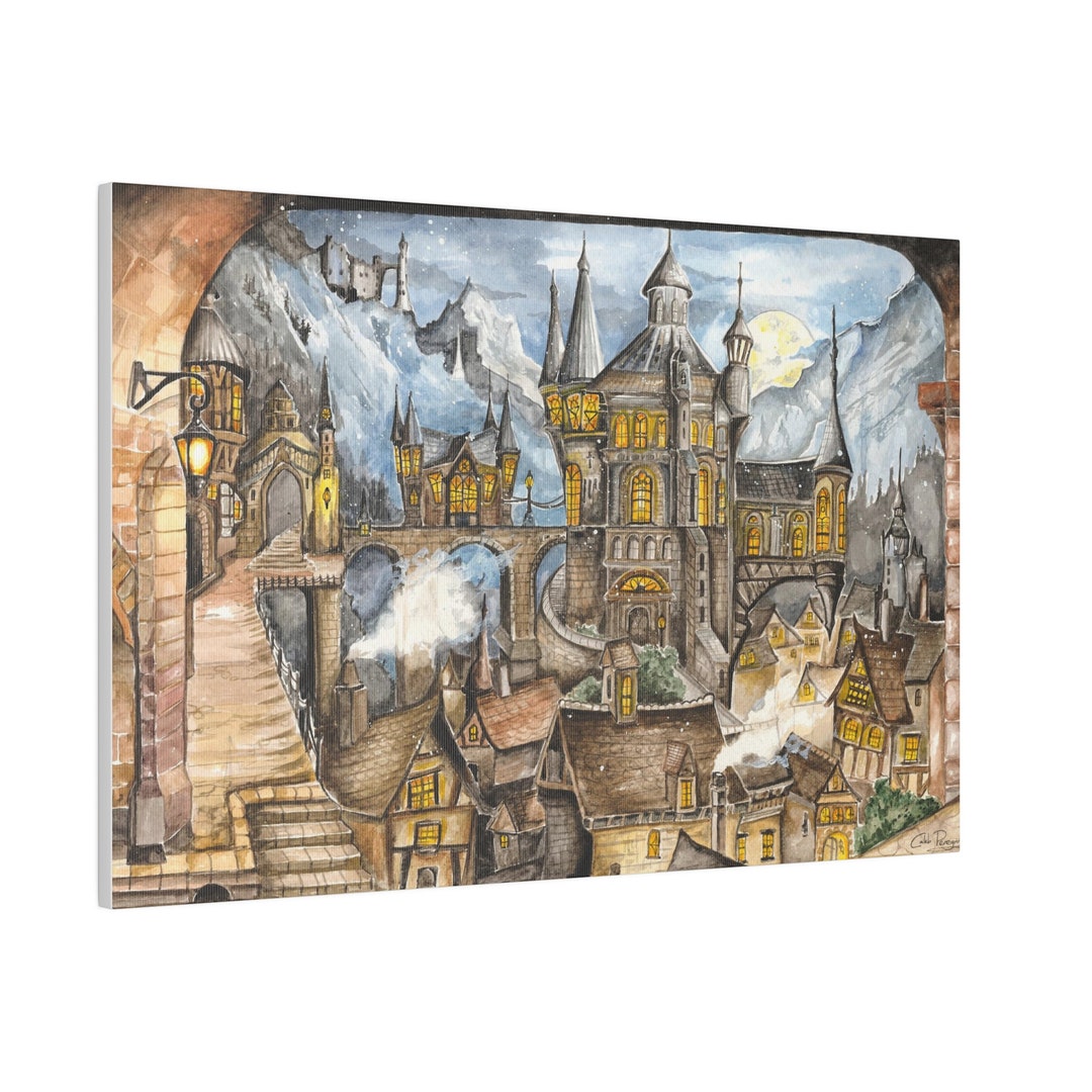 The Streets of Slatefall' Limited Edition Print | Fantasy Medieval ...