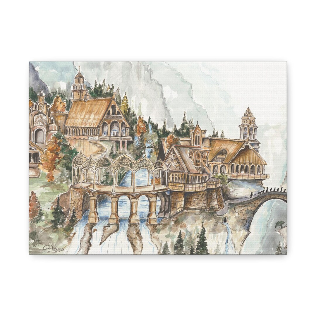 Rivendell Canvas Print. Beautiful River Home, Matte Canvas, Stretched ...