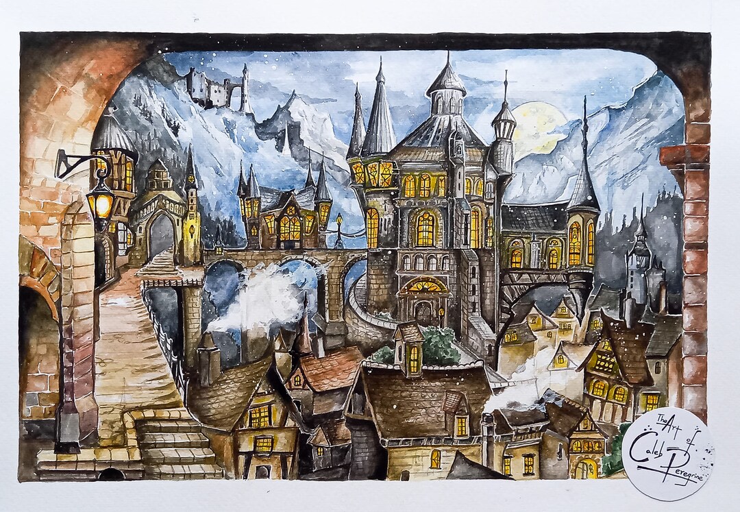 The Streets of Slatefall' Limited Edition Giclee Print | Fantasy ...
