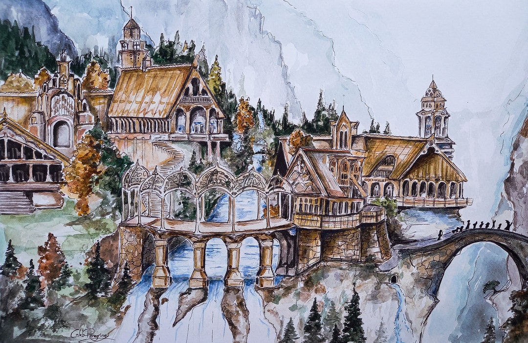 Rivendell Limited Edition Giclee Print | Lord of the Rings Painting ...