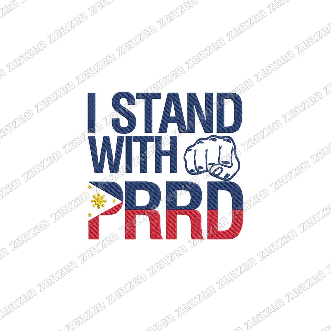 PRRD Embroidery Design - Rodrigo Duterte Philippine Flag Pattern ...