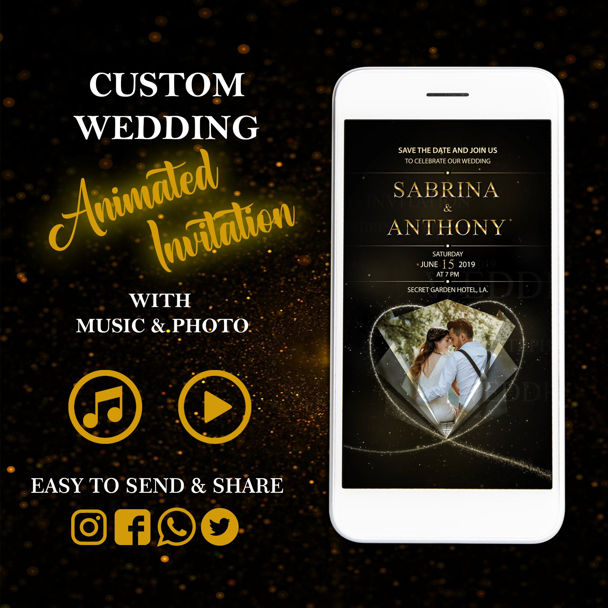 Custom Video Wedding Invitation Personalized Digital Wedding Etsy custom-video-wedding-invitation-personalized-digital-wedding-etsy